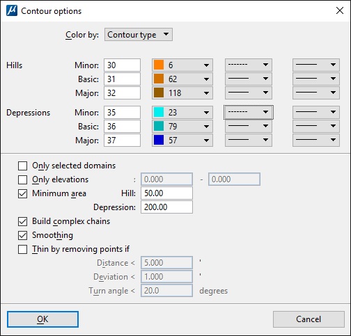 Contour Options - GeoCue Group Contour Options - GeoCue Group